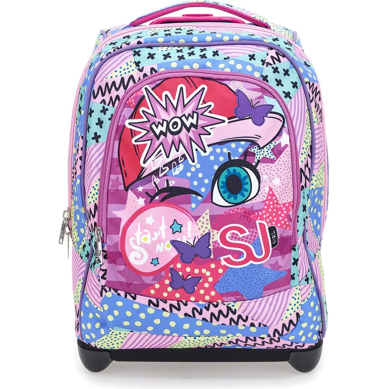 Zaino trolley multicolor con spallacci a scomparsa Seven Big Troll ...